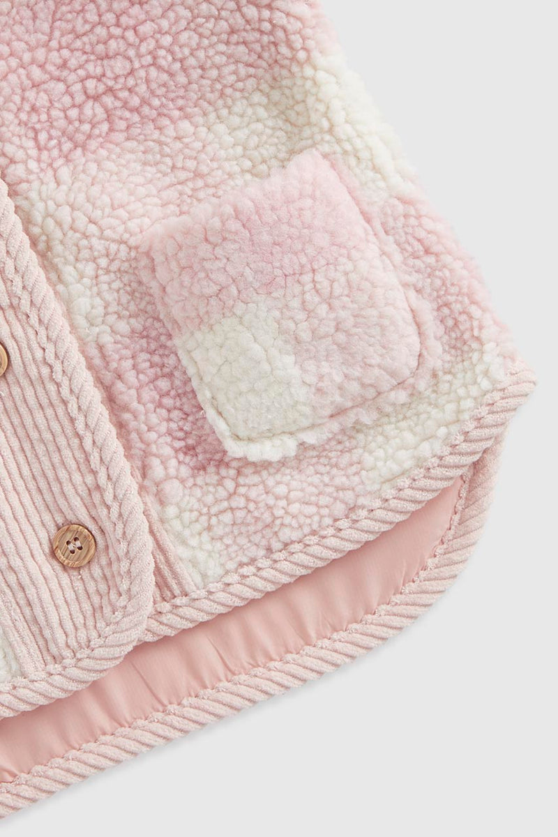 Pink Check Borg and Cord Jacket – Mothercare Philippines