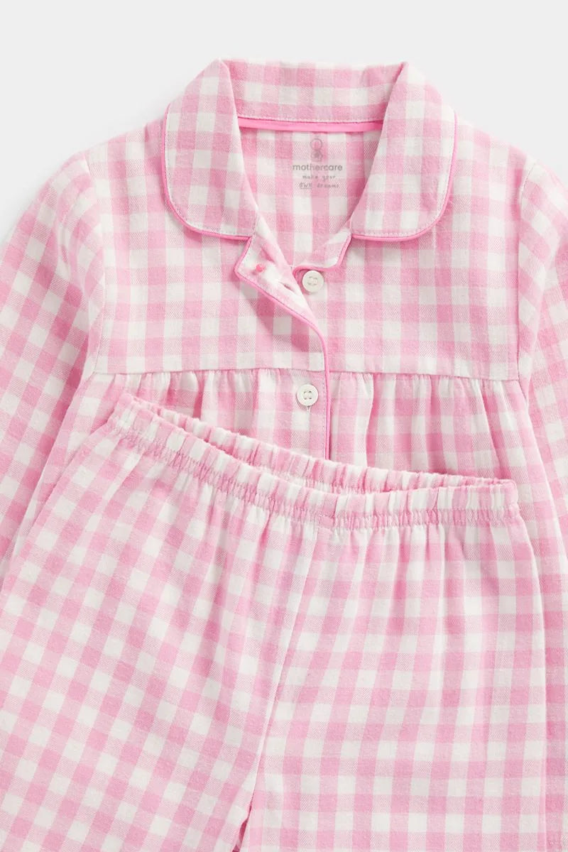 Pink Gingham Woven Pajamas – Mothercare Philippines