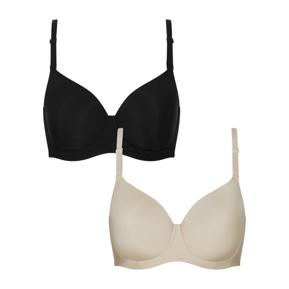 Mothercare Black And Nude Smoothing T-Shirt Bras - 2 Pack – Mothercare ...